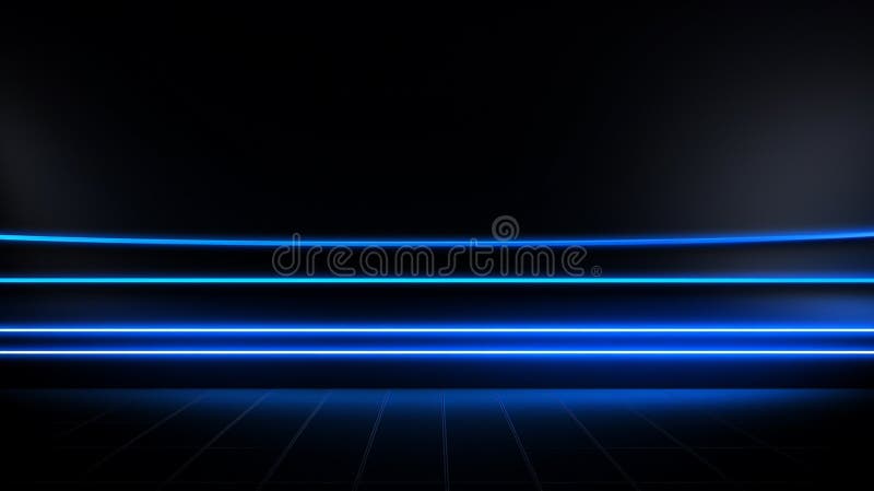 Blue Neon Line in the Dark Background with Blank Space.generative Ai ...
