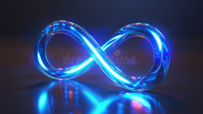 A Blue and Neon Shaped Infinity Symbol Stock Image - Image of trace ...