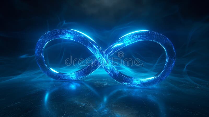 A Blue and Neon Shaped Infinity Symbol Stock Image - Image of ...