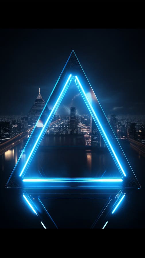 Blue Neon Triangle Elemental Simplicity with a Vibrant, Modern Edge ...