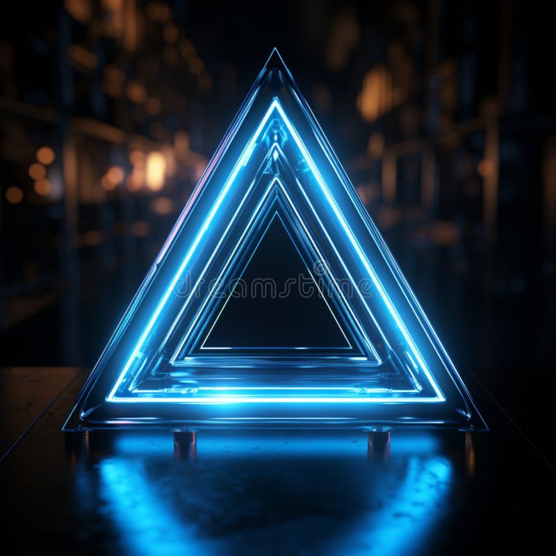 Blue Neon Triangle Elemental Simplicity with a Vibrant, Modern Edge ...