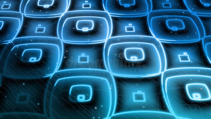 Blue Neon VJ Loop: Abstract 3D Patterns for Sci-Fi Projects. a Visually ...