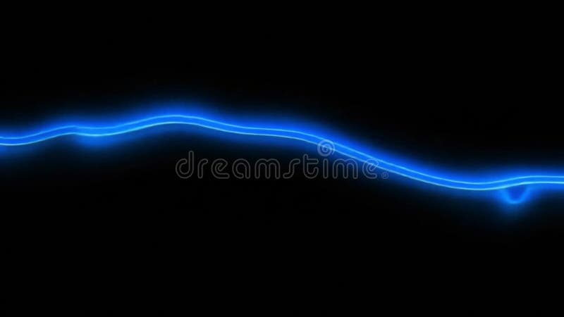 A Blue-neon Wave Moves Across a Dark Screen Stock Footage - Video of ...