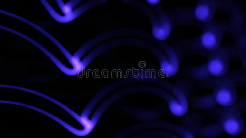 Blue Neon Wavy Line Creating a Captivating Abstract Design in ...