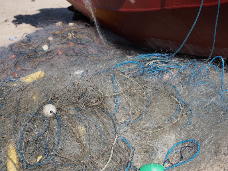 Blue net stock photo. Image of rope, commercial, knot - 60755304