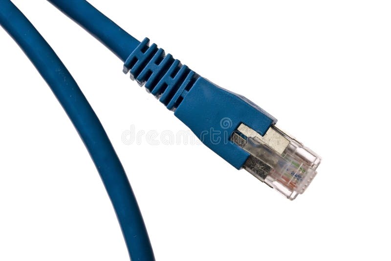 Blue network cable stock image. Image of macro, wire - 11857199