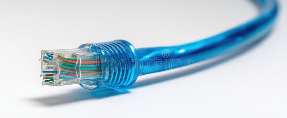 The Blue Network Cable Connecting Devices for Seamless Communication ...