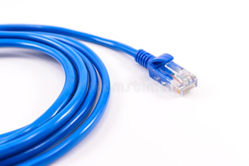 Blue Ethernet Cable stock photo. Image of internet, cables - 17595586