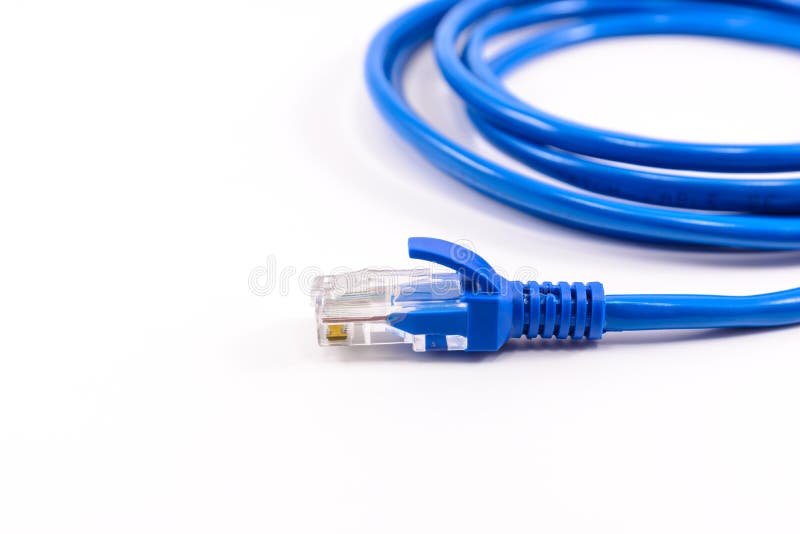 Blue network cable stock photo. Image of ethernet, technology - 40349586