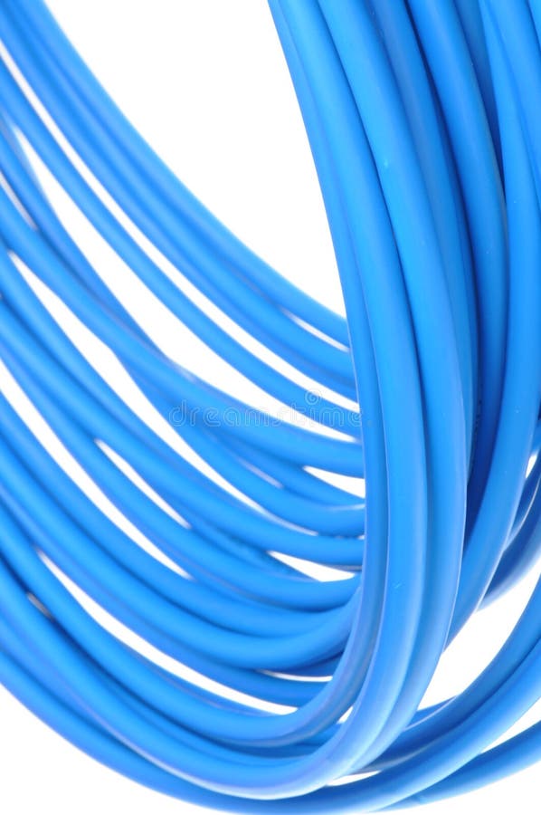 Blue Cable Bundles in Computer Global Network Stock Photo - Image of ...