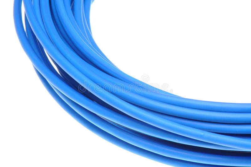 Blue network cables stock photo. Image of isolated, cat6 - 26134788
