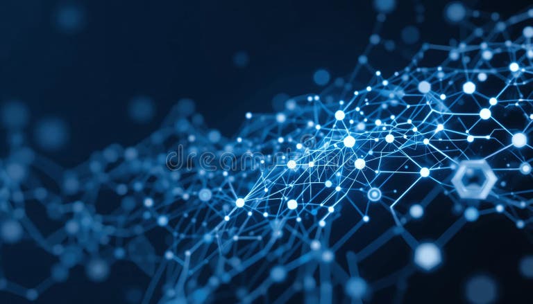 Blue Network Connection Abstract Background, Science Technology Concept ...