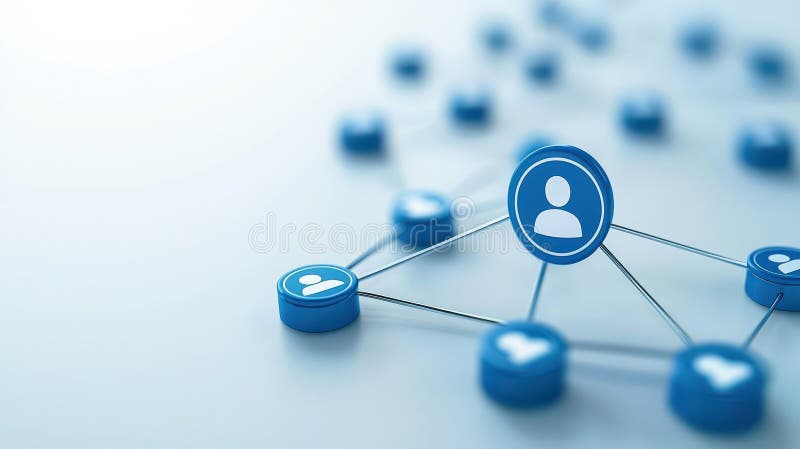 Blue Network Connection, Abstract Technology Lines on White Background ...