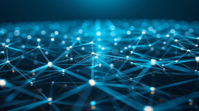 Blue Network Connection Plexus Data Technology Communication Structure Stock Illustration