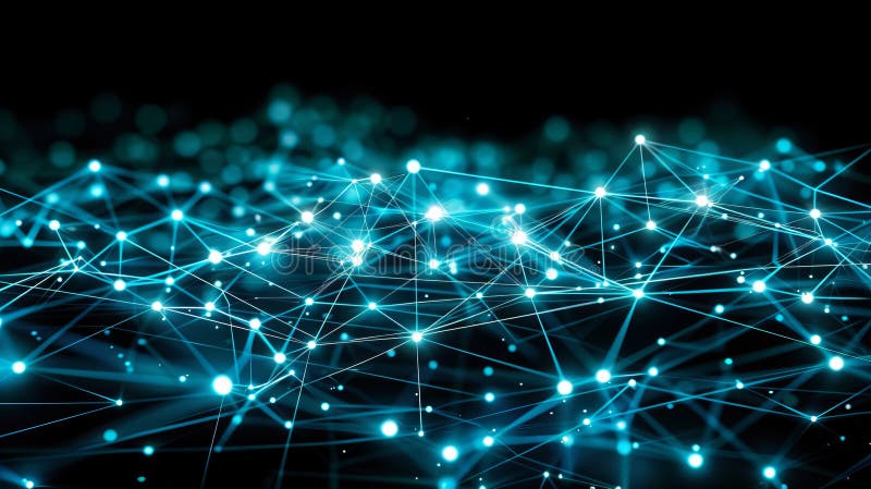 Blue Network Connection Structure Abstract Background Stock ...