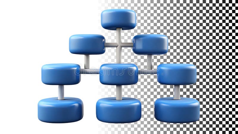 Blue Network Diagram, Connection System, and Data Structure for ...