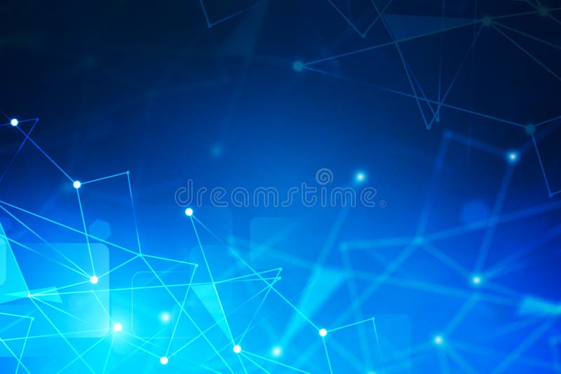 Blue Network Immersive Interface Stock Illustration - Illustration of ...