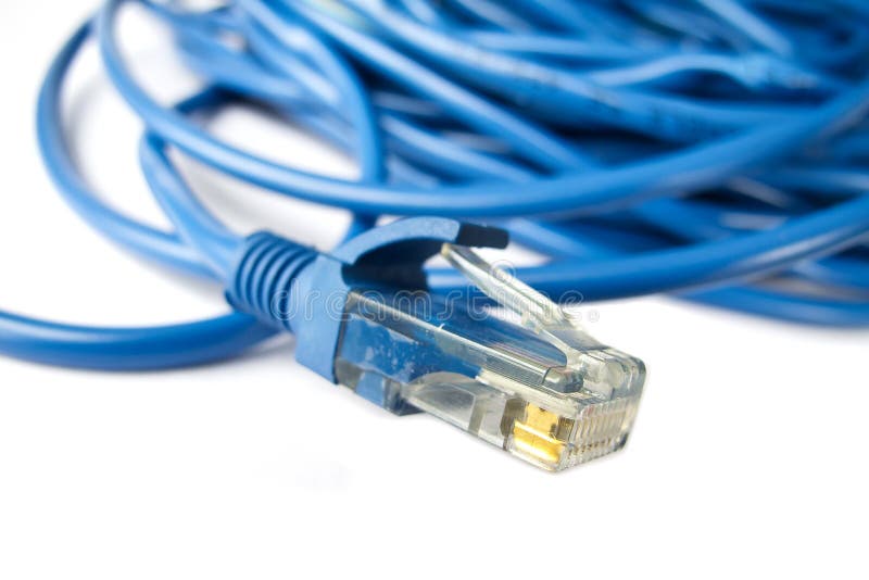 Blue network LAN cable stock image. Image of bandwidth - 32990459
