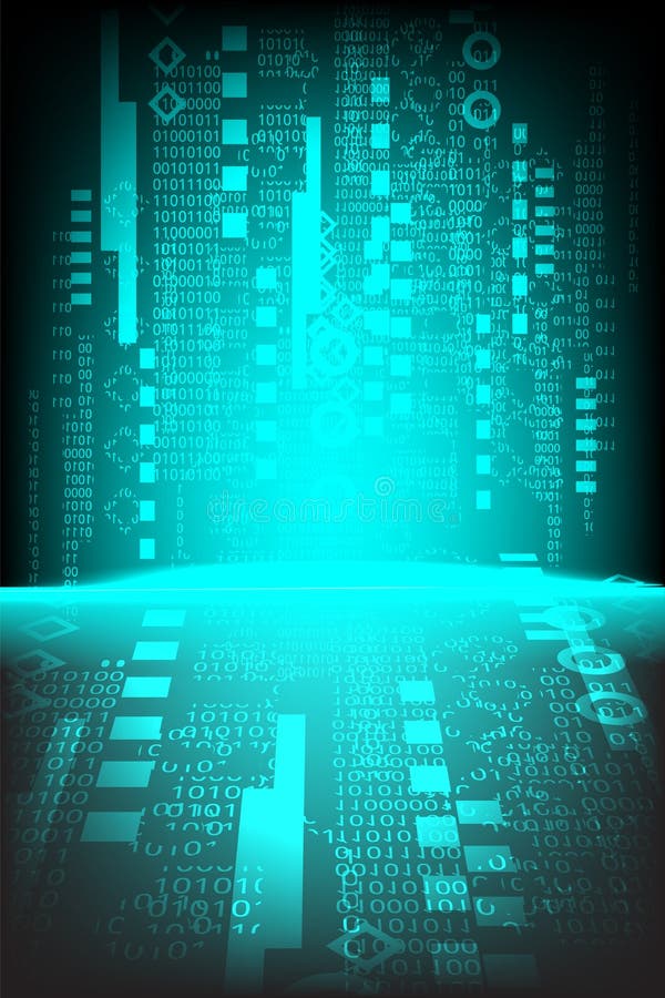 Blue Network Light Code and Data Security Abstract Technology Stock ...