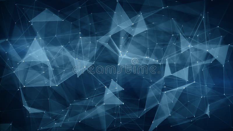 Blue Network Shape Abstract Illustration Stock Illustration ...