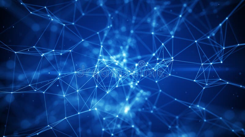 Blue Network Shape and Free Space Stock Illustration - Illustration of ...
