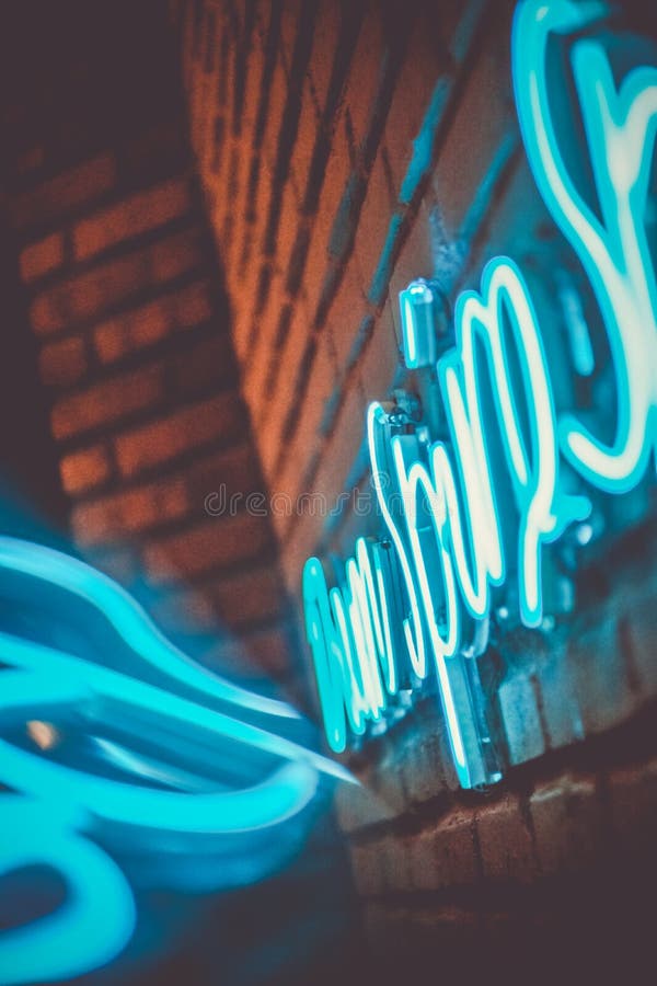 Blue Night Lights with Reflection Editorial Photo - Image of light ...