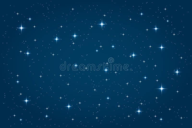 Seamless Dark Blue Night Sky Pattern with Gold Foil Constellations ...