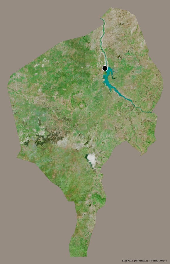 Blue Nile, Sudan - Highlighted. Physical Stock Illustration ...