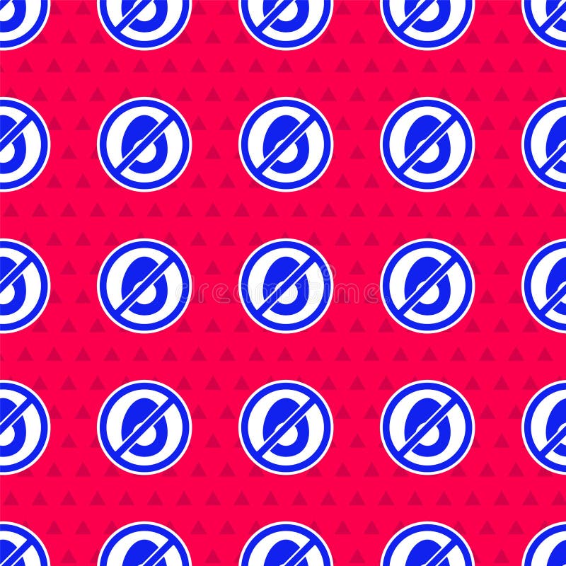 Blue No Meat Icon Isolated Blue Background. No Fast Food Allowed ...