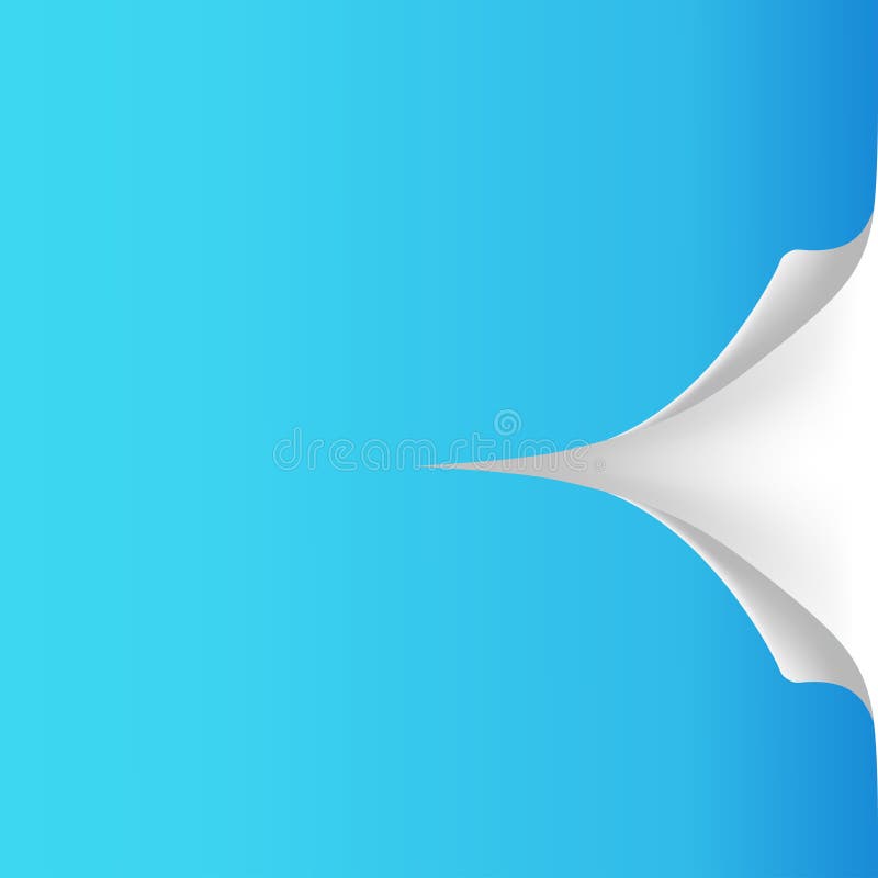 Blue Note Paper Cut in the Middle. Vector Stock Vector - Illustration ...