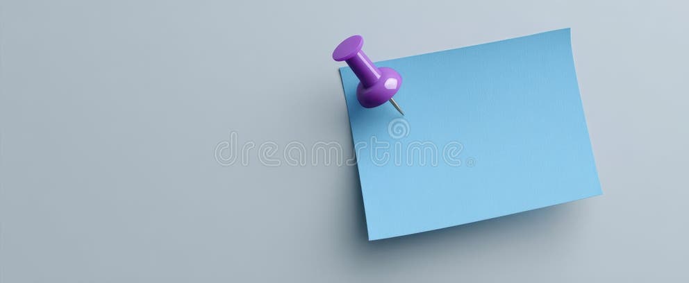 The Blue Note with a Purple Pin Ready for Your Reminders and Messages ...
