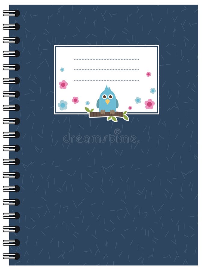Spiral blue notepad stock vector. Illustration of literacy - 8571960