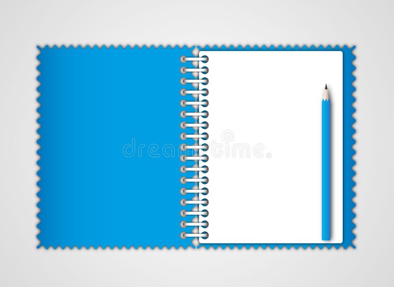 New blue notebook stock illustration. Illustration of empty - 22800766