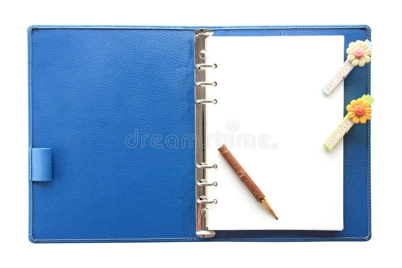 Blue Notebook stock image. Image of message, list, book - 24990285