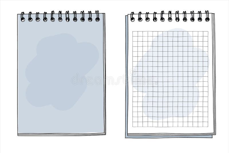 Blue Notebook Hand Drawn Art Vector Illustration Stock Vector ...