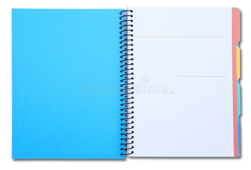 Blue notebook isolated stock photo. Image of color, note - 75010796