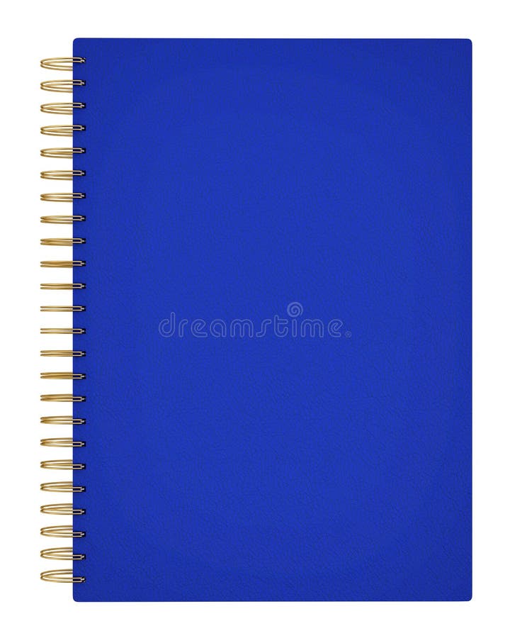 Blue Notebook Isolated on White Stock Illustration - Illustration of ...