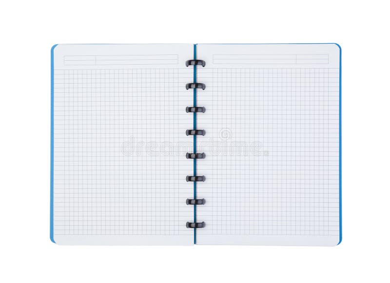 Blue Notebook Isolated on White Stock Photo - Image of diary, office ...