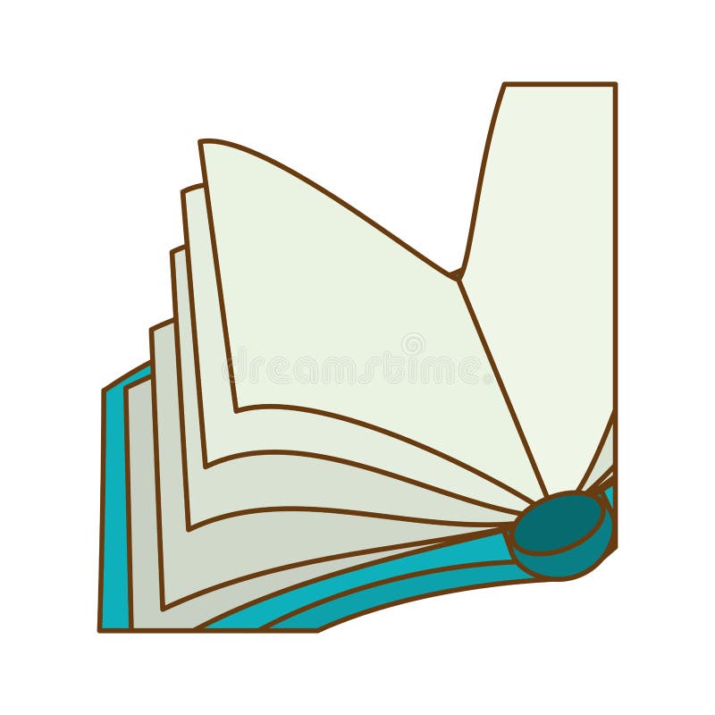 Blue Notebook Open Icon Image Stock Illustration - Illustration of ...