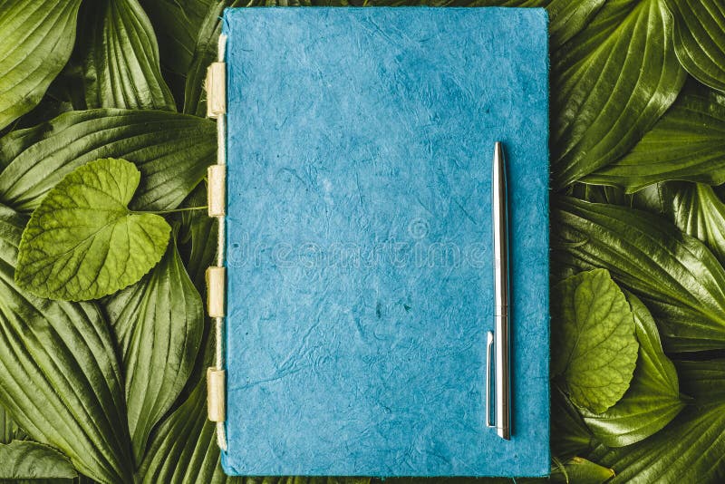 Notebook Paper with the Texture, Green Leaf Stock Image - Image of ...