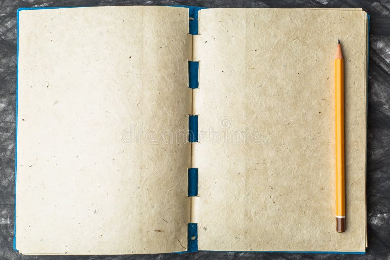 Notebook Paper with the Texture, and Pencil Stock Photo - Image of ...