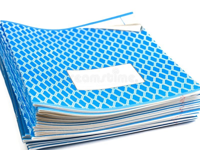 Blue notebooks stock image. Image of note, colorful, notebook - 26244221