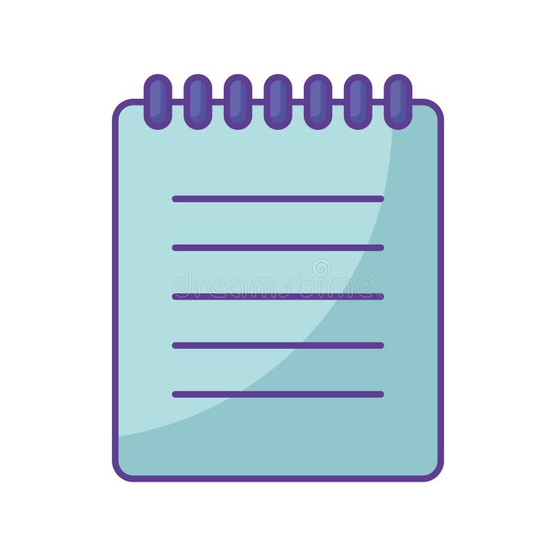 Blue notepad design stock vector. Illustration of binder - 247680784