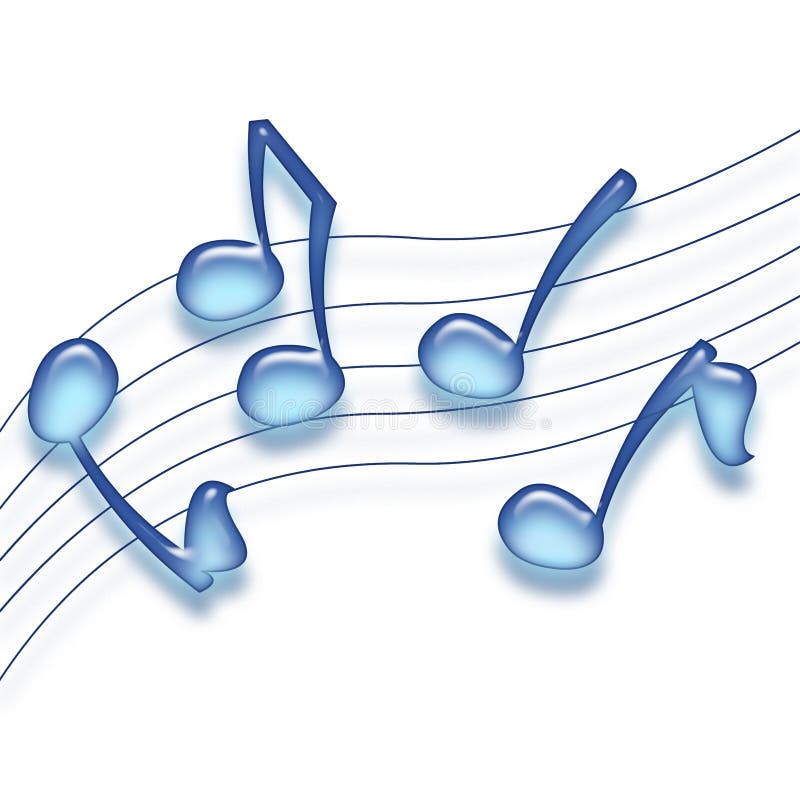 Blue Notes stock illustration. Illustration of tune, instrument - 320598