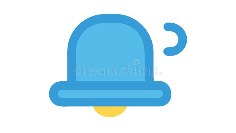 Blue Notification Bell Icon with Ringing Effect Alert , Vector Design ...