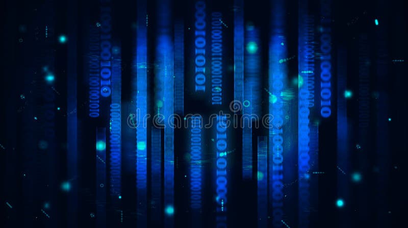 Computer Technology Background Concept, Virtual Numbers 0 and 1 Codes ...