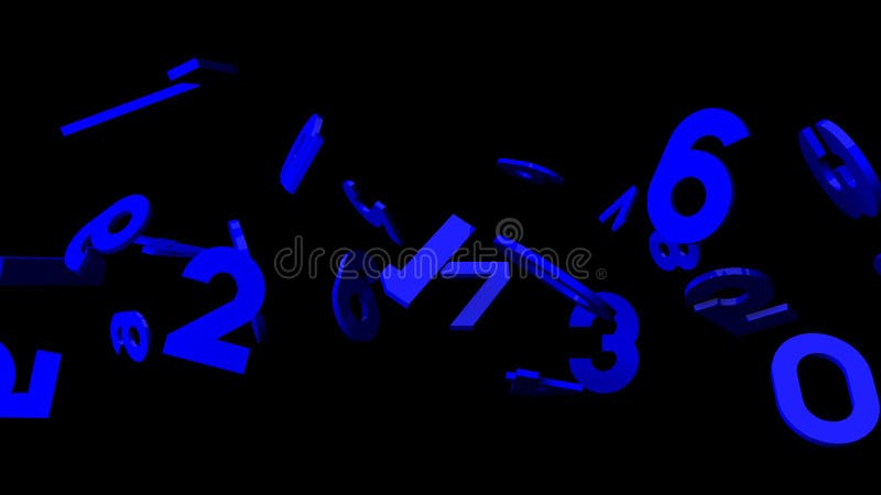 Blue Numbers on White Background. Stock Illustration - Illustration of ...