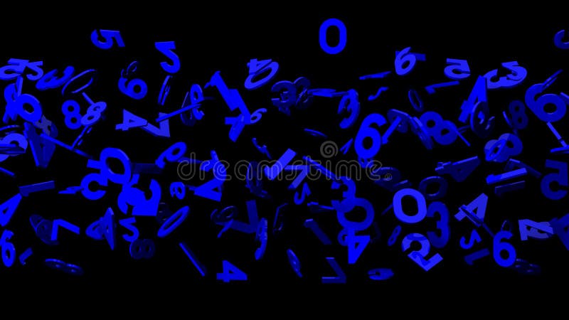 Blue Numbers on White Background. Stock Illustration - Illustration of ...