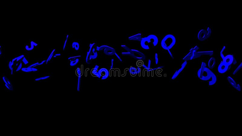 Blue Numbers on Black Background Stock Video - Video of blue, math ...