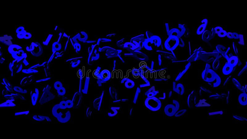 Blue Numbers on Black Background Stock Footage - Video of economy, data ...